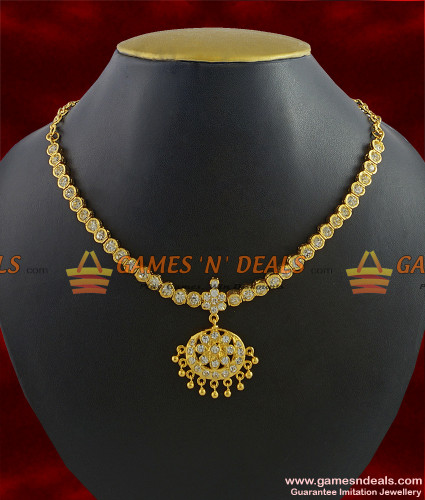 NCKN306 Traditional Aiympon White Stone Imitation Necklace Low Price Online